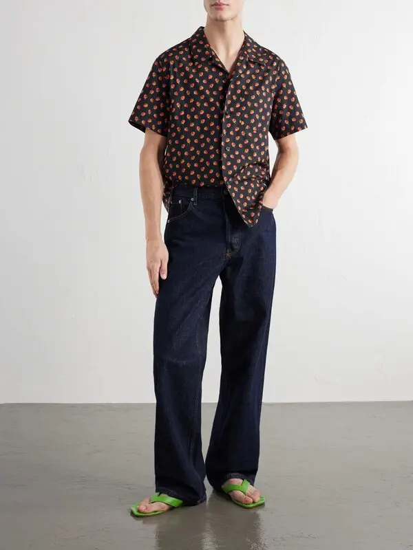 JW Anderson Camp-collar Printed Cotton Shirt