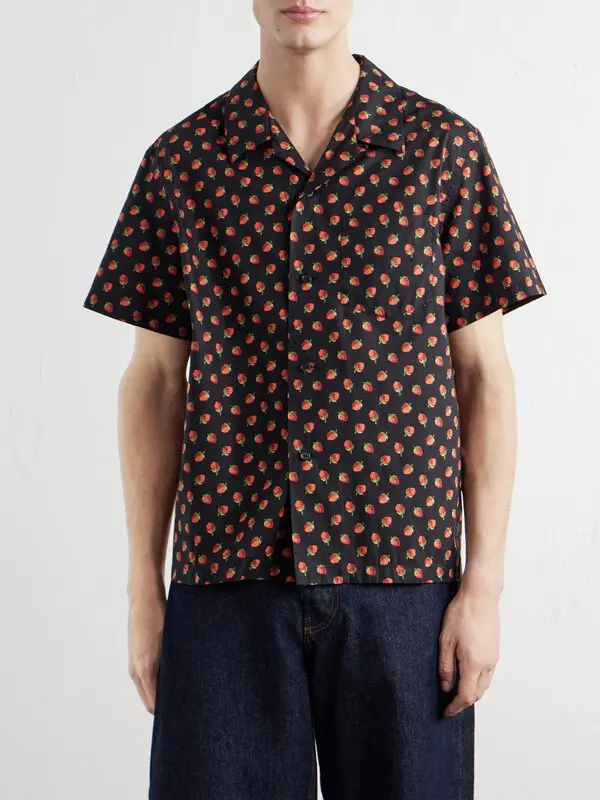 JW Anderson Camp-collar Printed Cotton Shirt