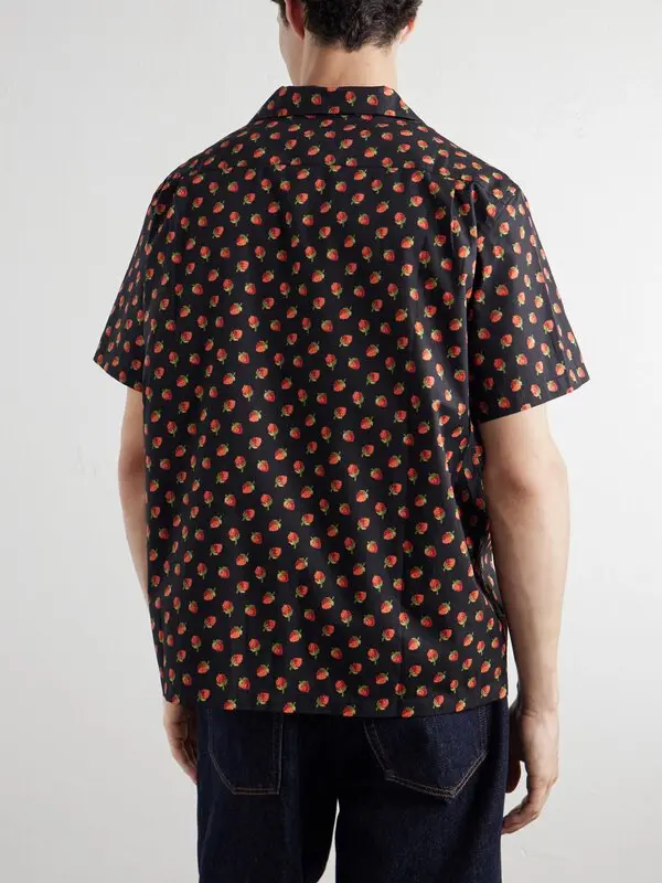 JW Anderson Camp-collar Printed Cotton Shirt