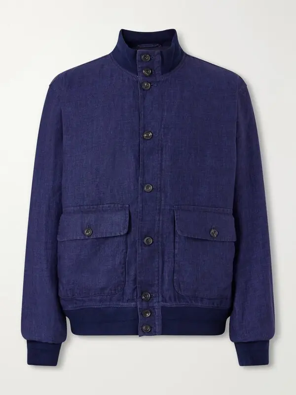 Polo Ralph Lauren Linen Herringbone Blouson Jacket