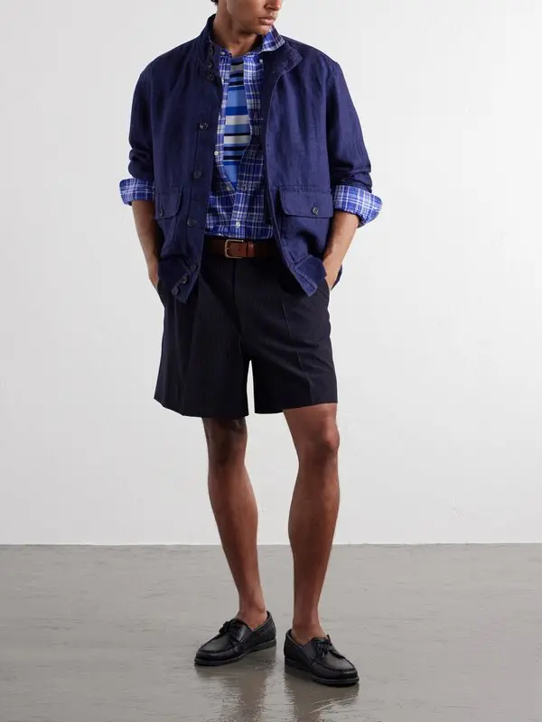 Polo Ralph Lauren Linen Herringbone Blouson Jacket