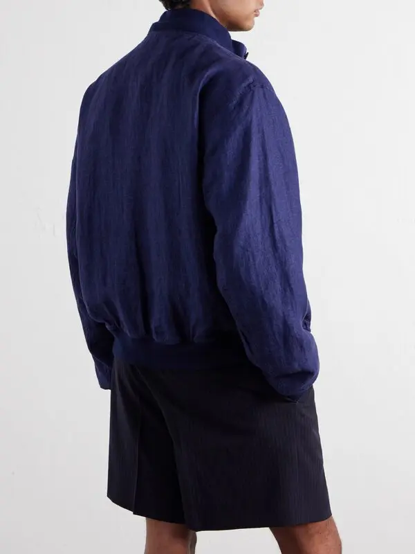 Polo Ralph Lauren Linen Herringbone Blouson Jacket