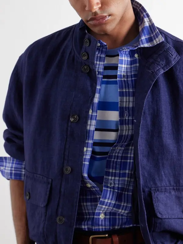 Polo Ralph Lauren Linen Herringbone Blouson Jacket