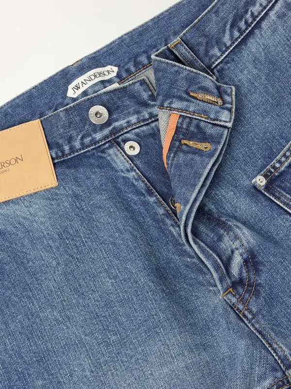 JW Anderson Twisted Logo-debossed Straight-leg Jeans
