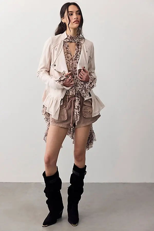 Free People Emerson Cardigan - Grey Lilac
