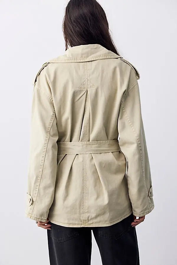 Free People We The Free Lantern Hooded Trench Jacket