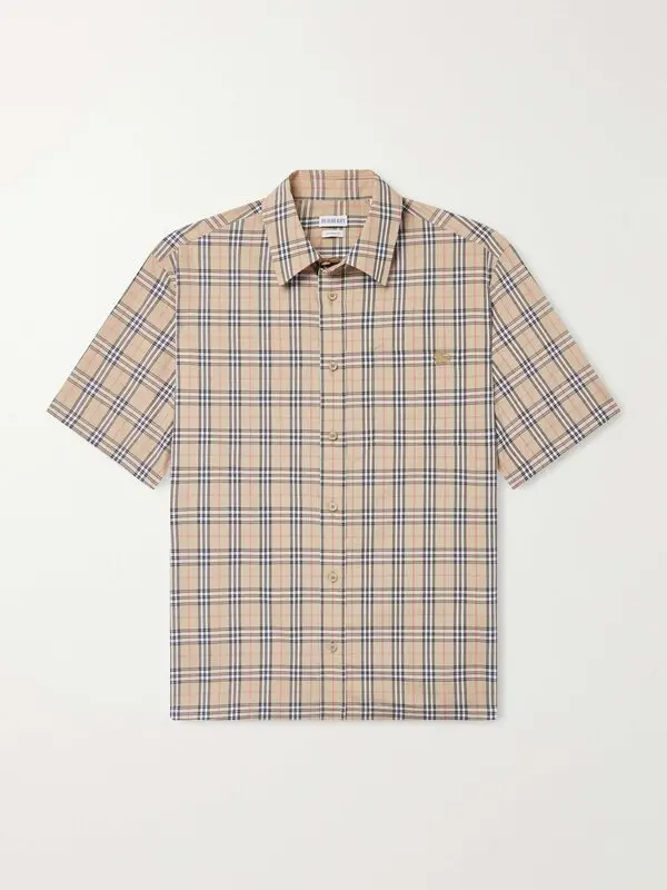 Burberry Checked Cotton-poplin Shirt