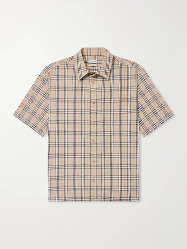 Burberry Checked Cotton-poplin Shirt