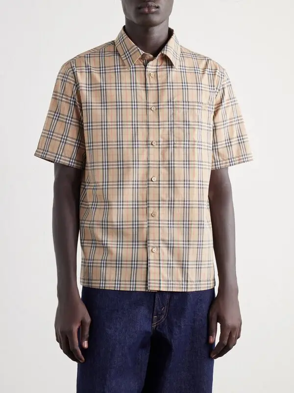 Burberry Checked Cotton-poplin Shirt