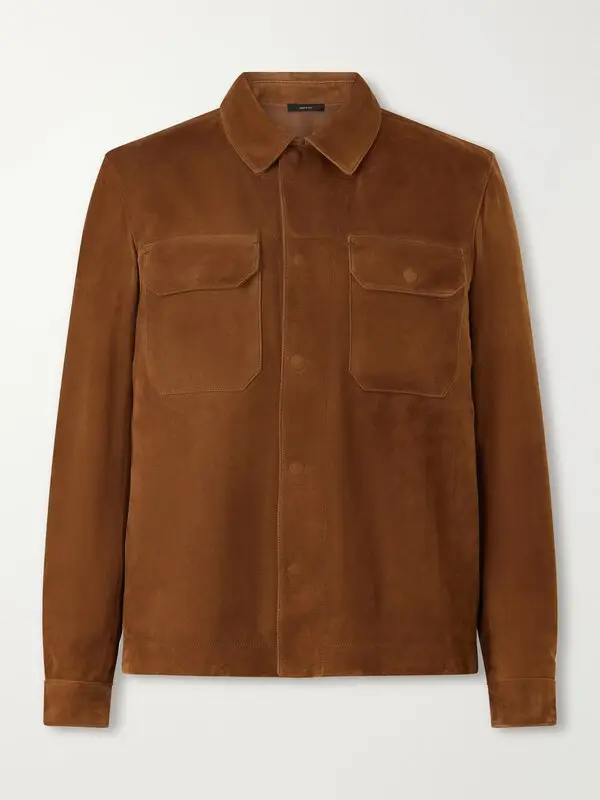 TOM FORD Panelled Suede Jacket - Brown