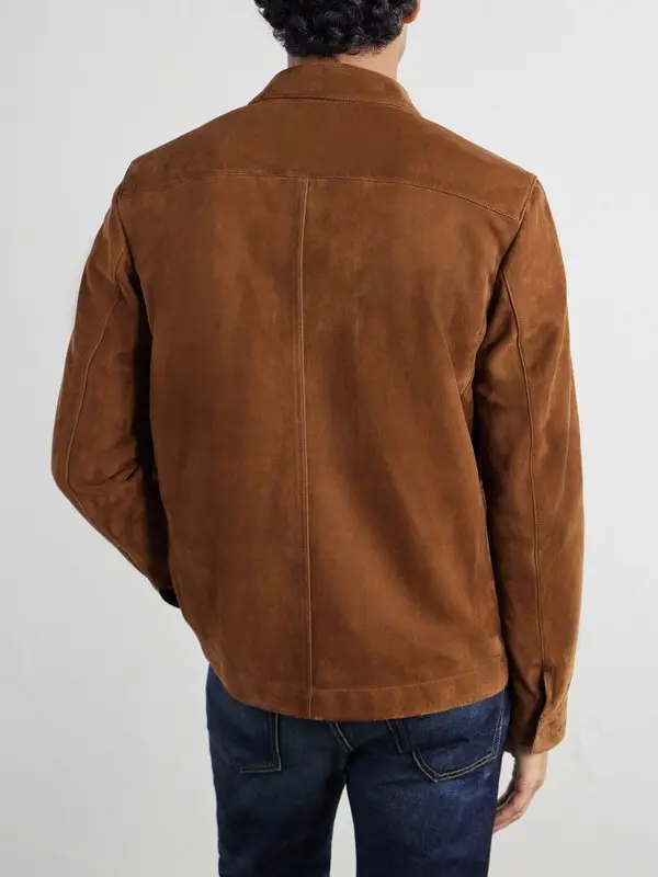 TOM FORD Panelled Suede Jacket - Brown
