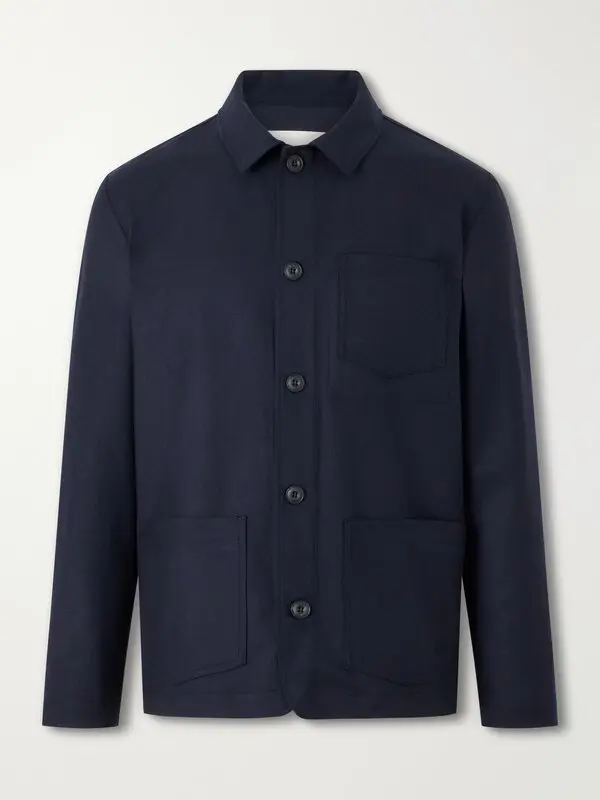 Altea Pablo Wool-blend Flannel Overshirt