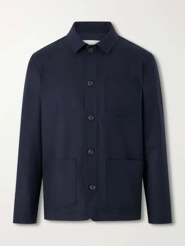 Altea Pablo Wool-blend Flannel Overshirt
