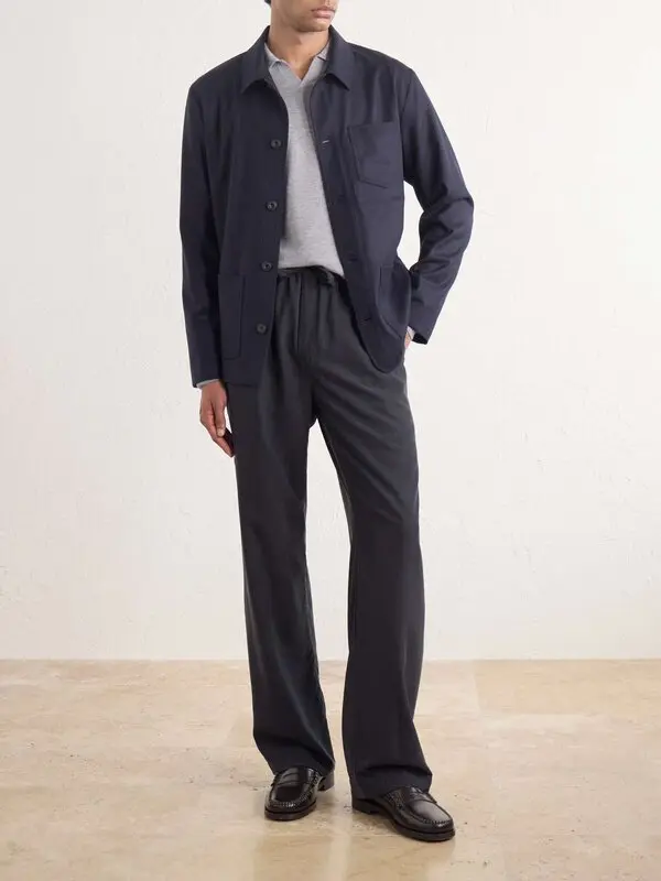 Altea Pablo Wool-blend Flannel Overshirt