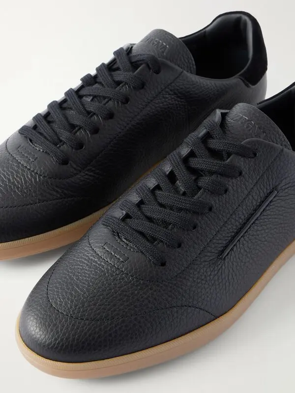 Zegna 232 Full-grain Leather Sneakers