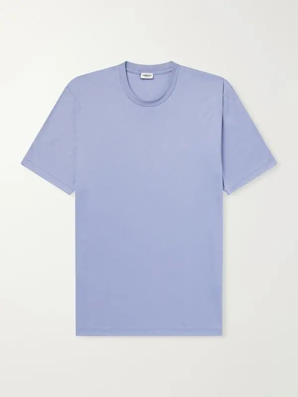 Zimmerli Cotton-jersey T-shirt - Blue