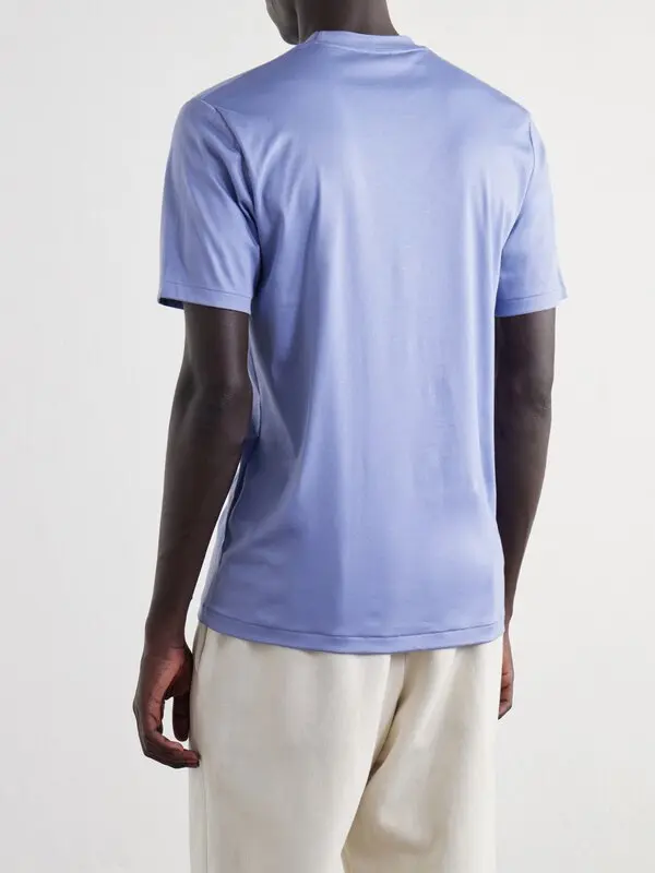 Zimmerli Cotton-jersey T-shirt - Blue