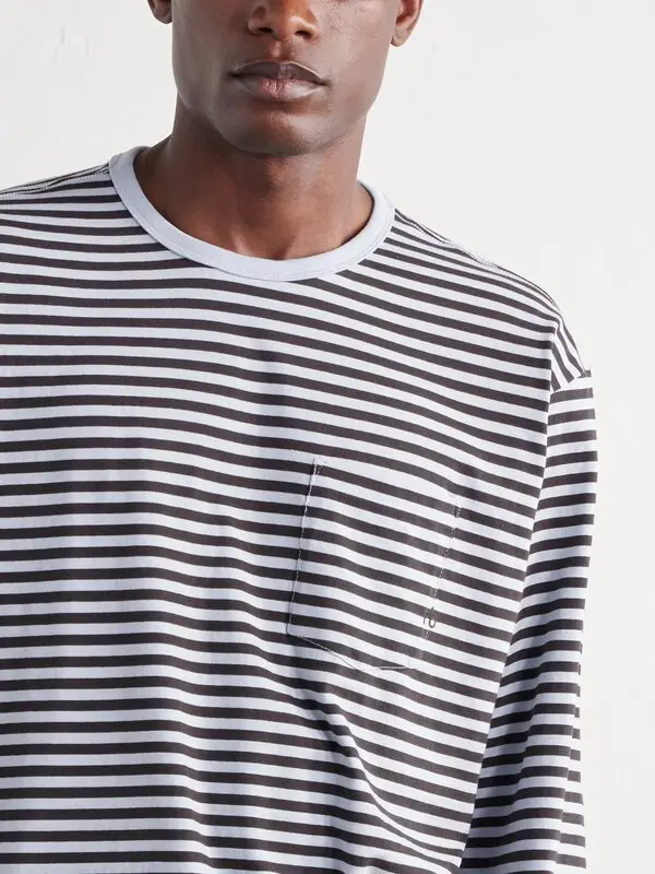 Rag & Bone Striped Cotton-jersey T-shirt