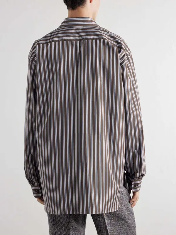 Dries Van Noten Croom Striped Cotton-poplin Shirt