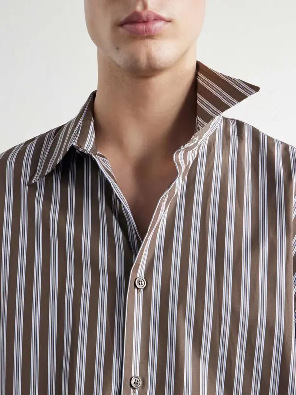 Dries Van Noten Croom Striped Cotton-poplin Shirt