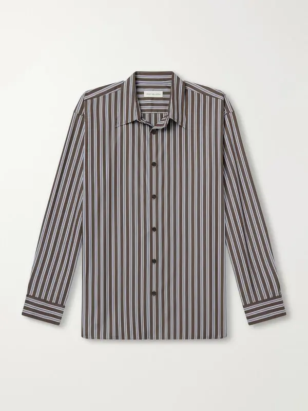 Dries Van Noten Croom Striped Cotton-poplin Shirt