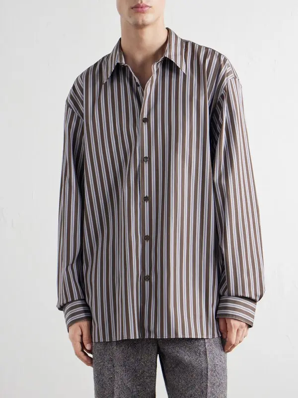 Dries Van Noten Croom Striped Cotton-poplin Shirt