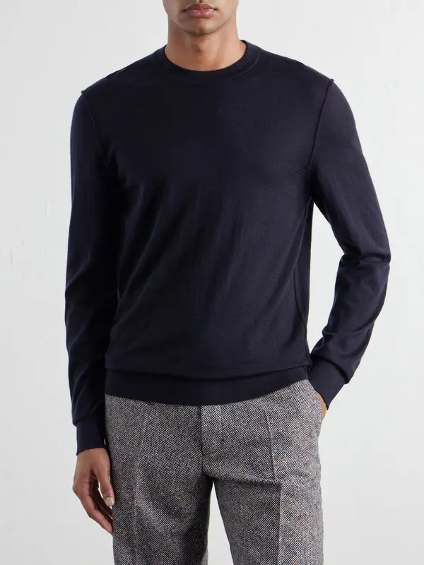 Dolce & Gabbana Cashmere Crew Neck Sweater - Blue