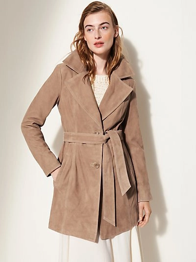 Overland Lydia Suede Leather Jacket With Detachable Tibetan Sheepskin Collar