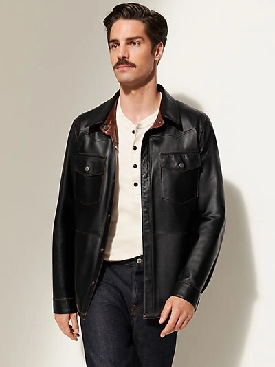 Overland Evan Reversible Leather Shirt Jacket