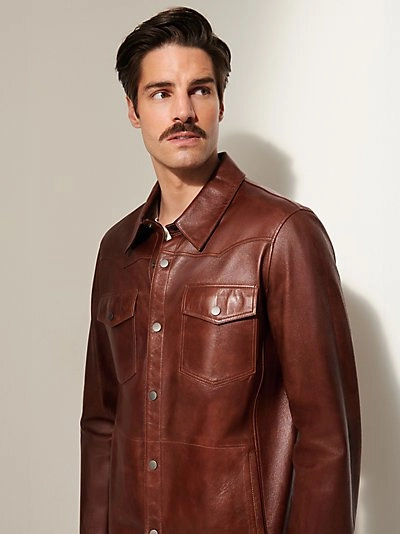 Overland Evan Reversible Leather Shirt Jacket