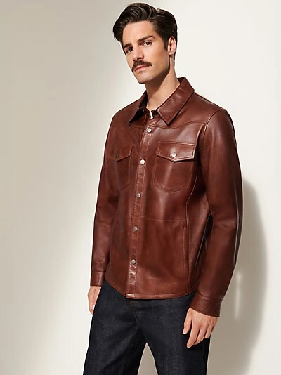 Overland Evan Reversible Leather Shirt Jacket