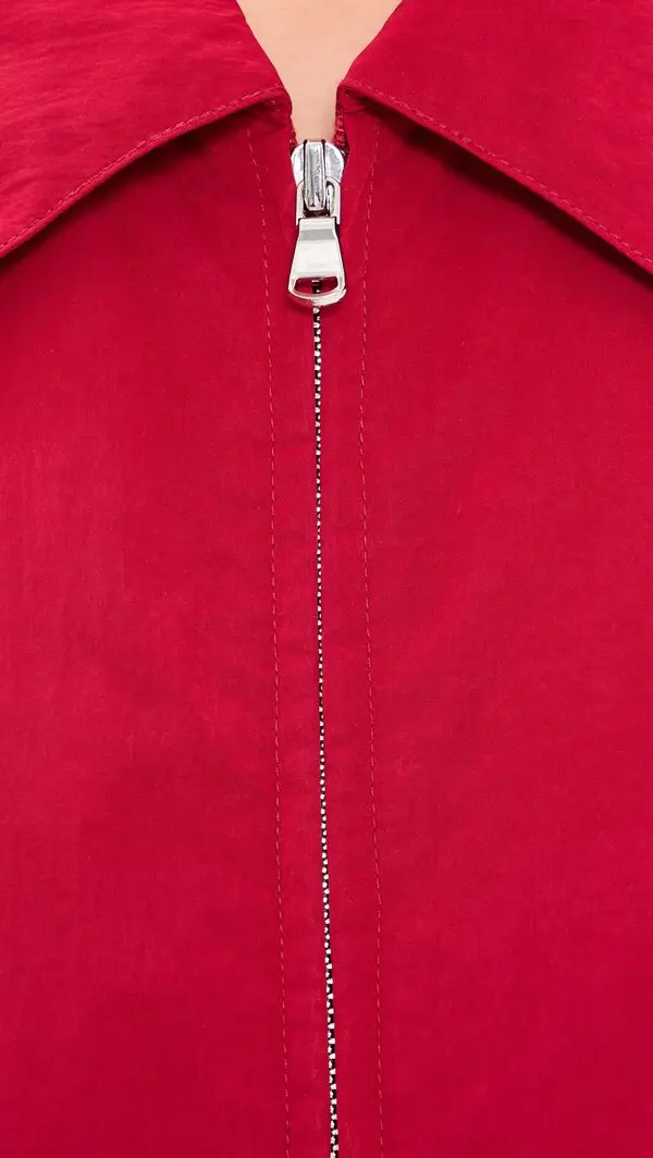 Tibi Fall Nylon Zip-up Bomber Jacket