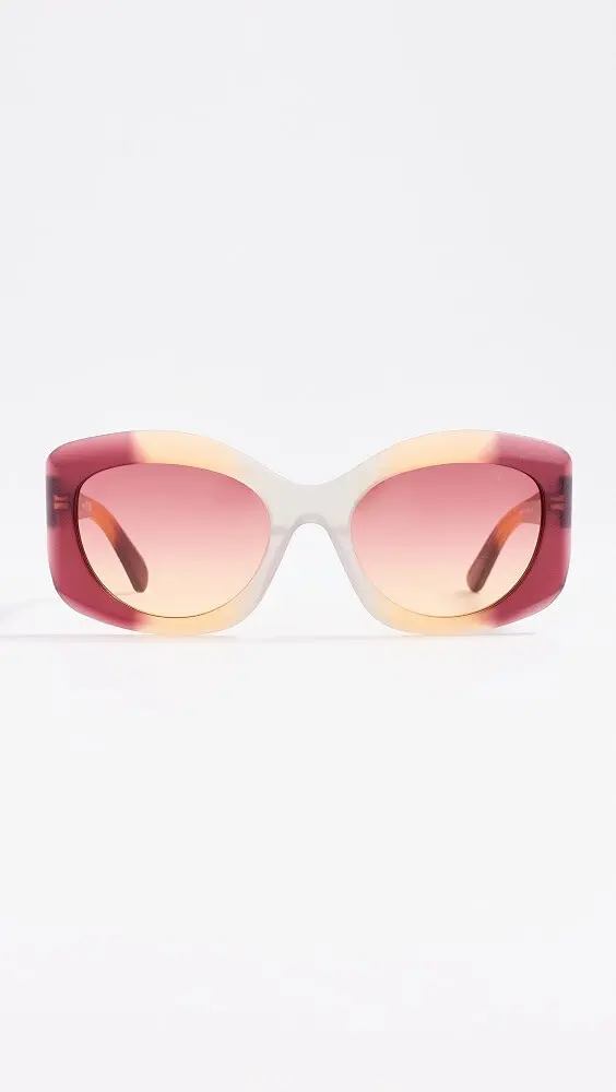 Emilio Pucci Butterfly Sunglasses - Burgundy/orange/rose