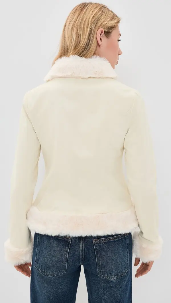 Lioness Dynasty Jacket With Fur Trim