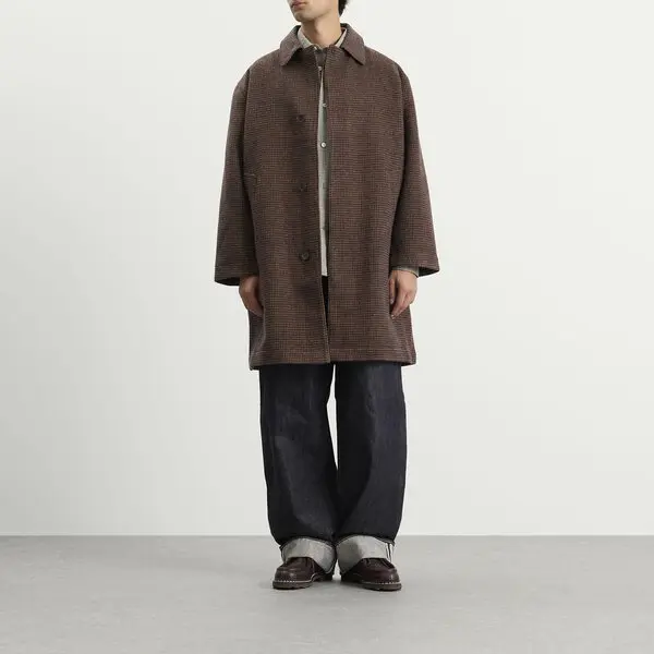 Universal Works Wool Tweed Mix Stan Coat