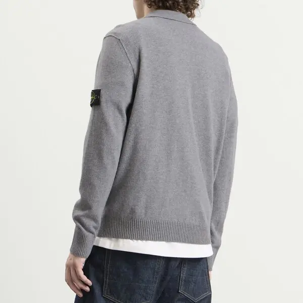 Stone Island Geelong Wool Long Sleeve Polo