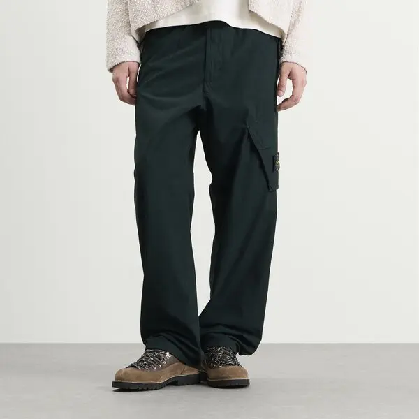 Stone Island Canvas Weave Cotton Trousers