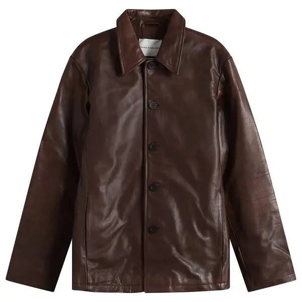 Studio Nicholson Landau Slim Fit Leather Jacket