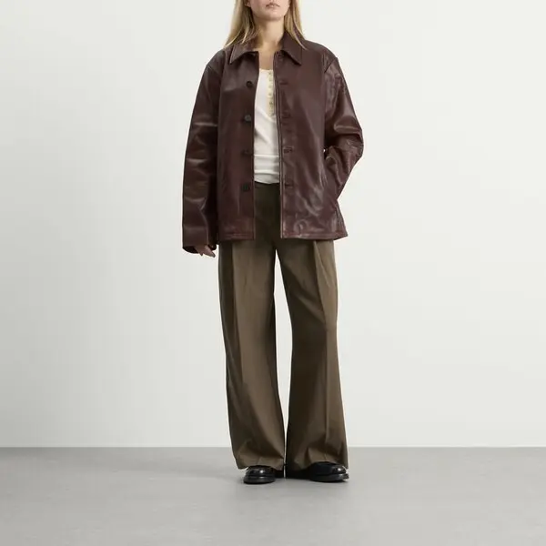Studio Nicholson Landau Slim Fit Leather Jacket