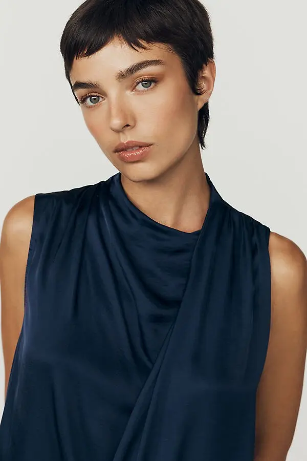 Anthropologie Drapey Tank Top - Eclipse