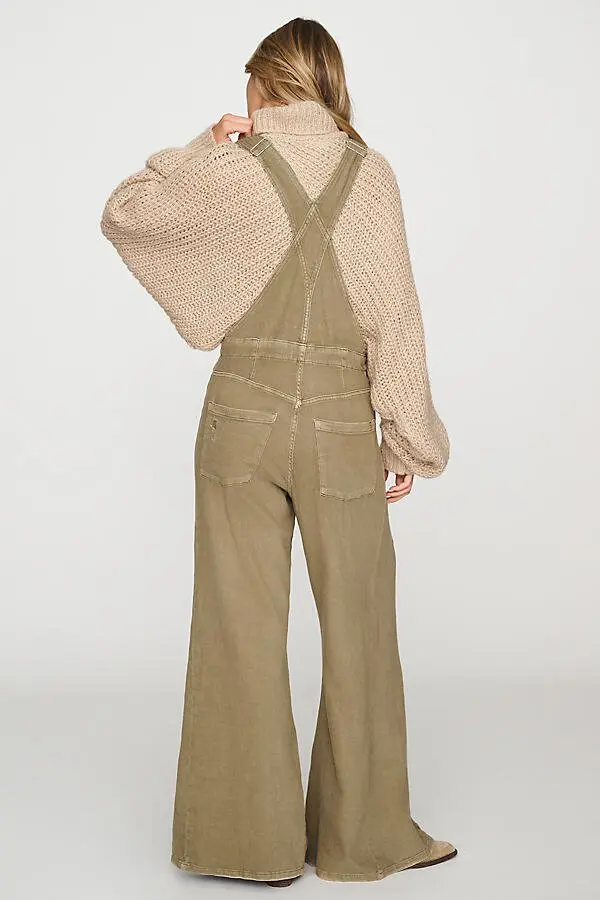 Anthropologie Pilcro Adi Prted Overalls - Green