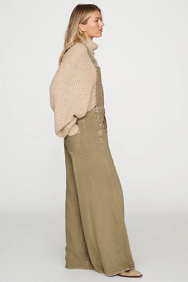 Anthropologie Pilcro Adi Prted Overalls - Green