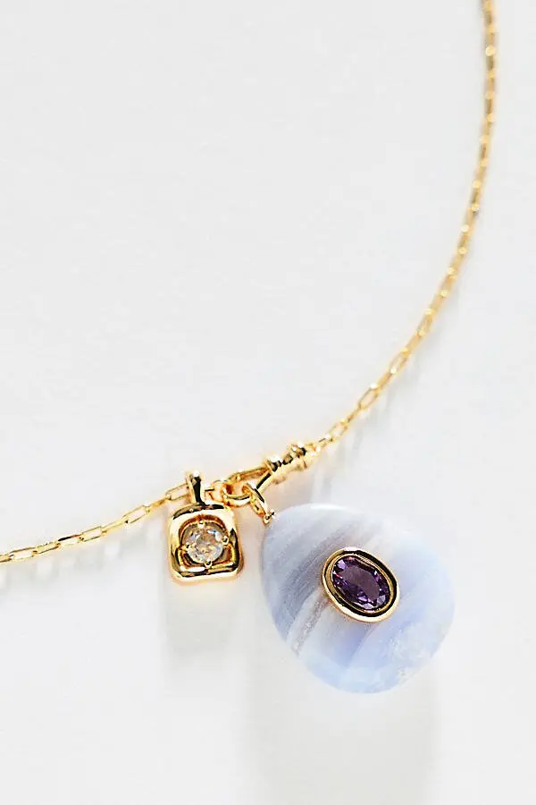 Anthropologie Stone Pendant Necklace