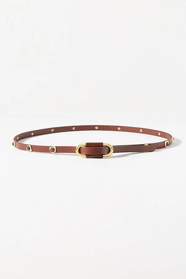 Anthropologie Blake Studded Belt - Brown Studded