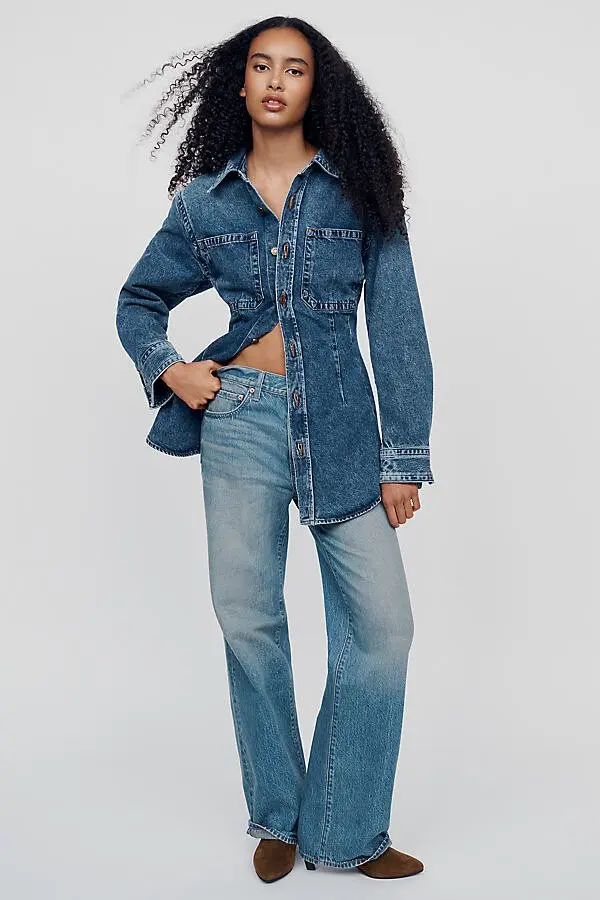 AGOLDE Wilma Denim Shirt Top