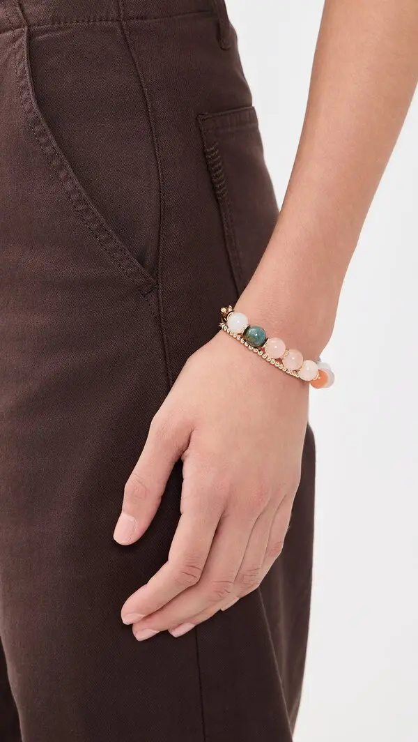 Shashi Le Bracelette Pierre Beaded Bracelet With Gold Tone Accents