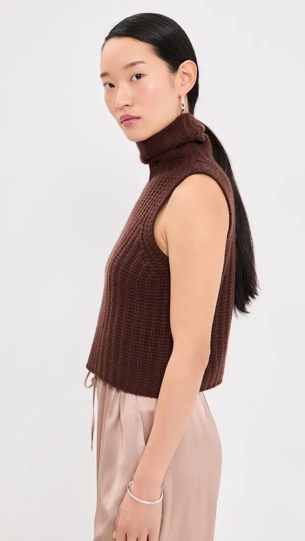 Sablyn Saige Cropped Cashmere Turtleneck Pullover