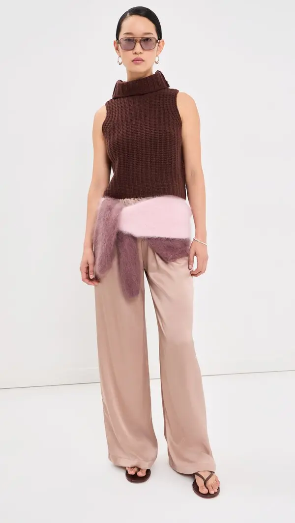 Sablyn Saige Cropped Cashmere Turtleneck Pullover