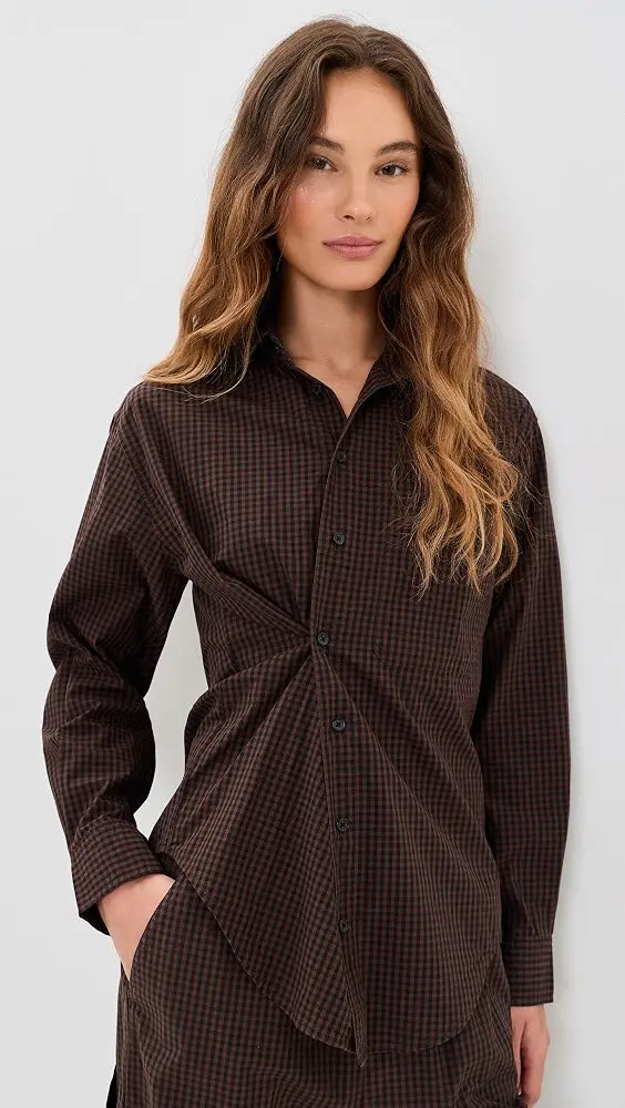 PISTOLA Mila Button Down Wrap Top