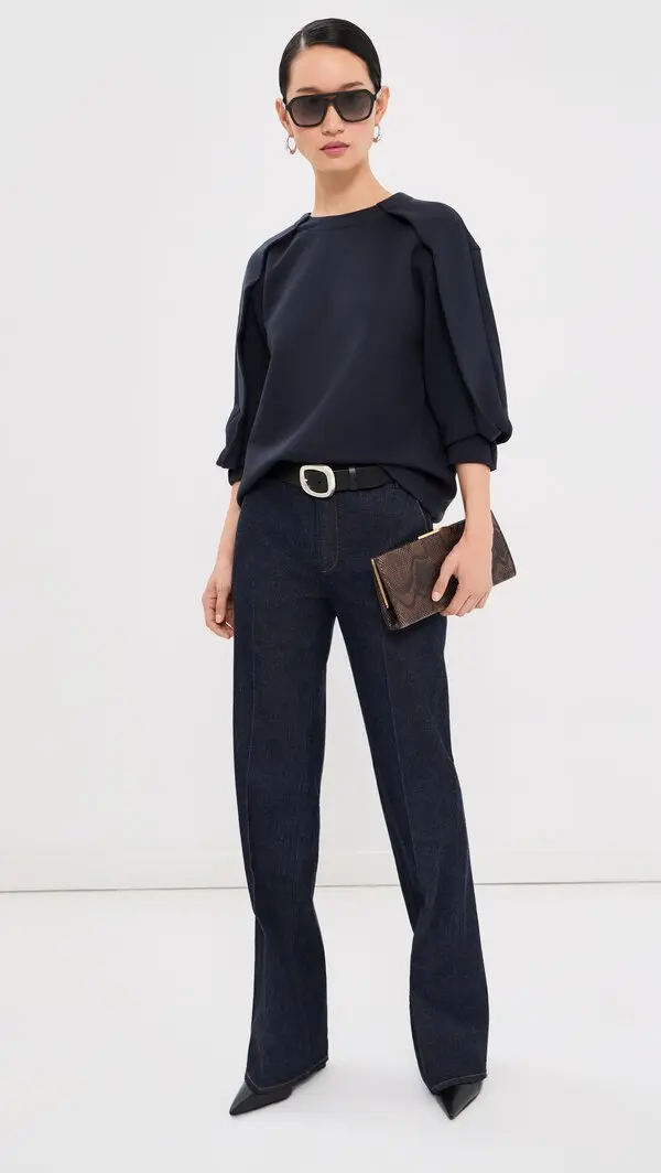 Tibi Indigo Denim Pat Jeans